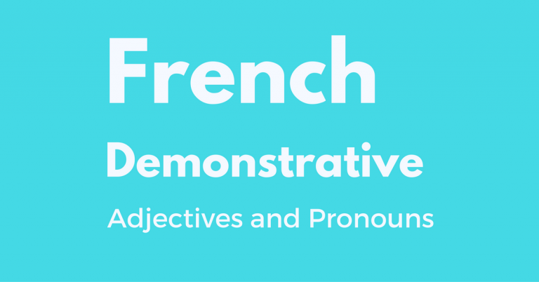 French demonstrative adjectives and pronouns | Talk in French