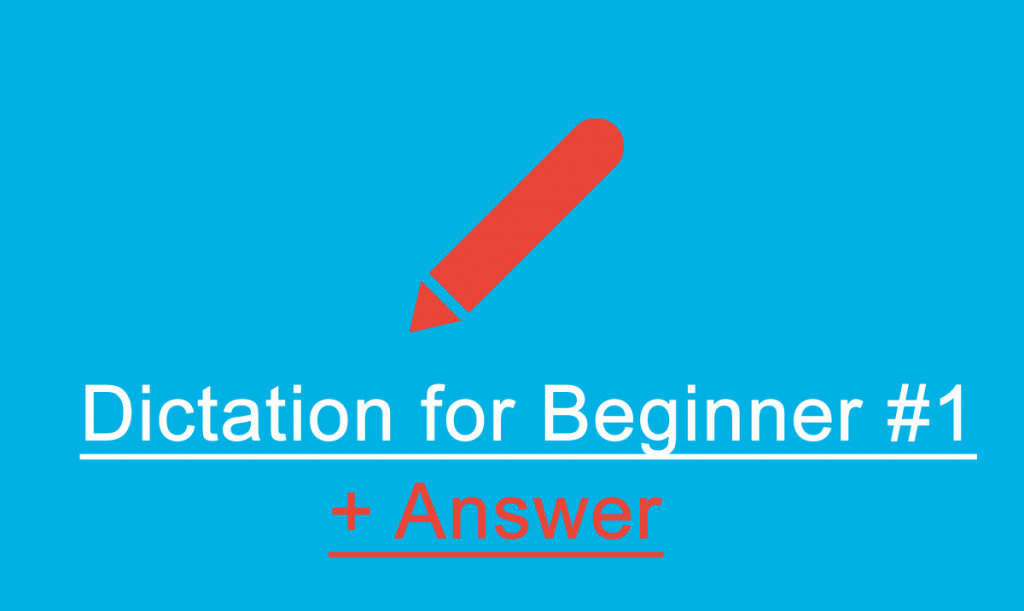 French Dictation for Beginners #1 - Talk in French